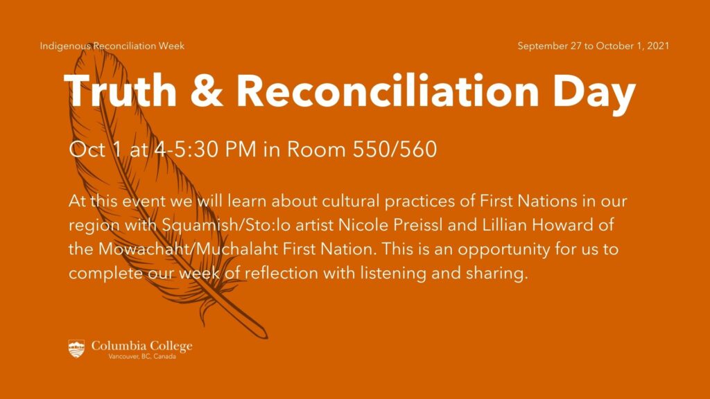 Day of Truth & Reconciliation | Indigenous Reconciliation Week